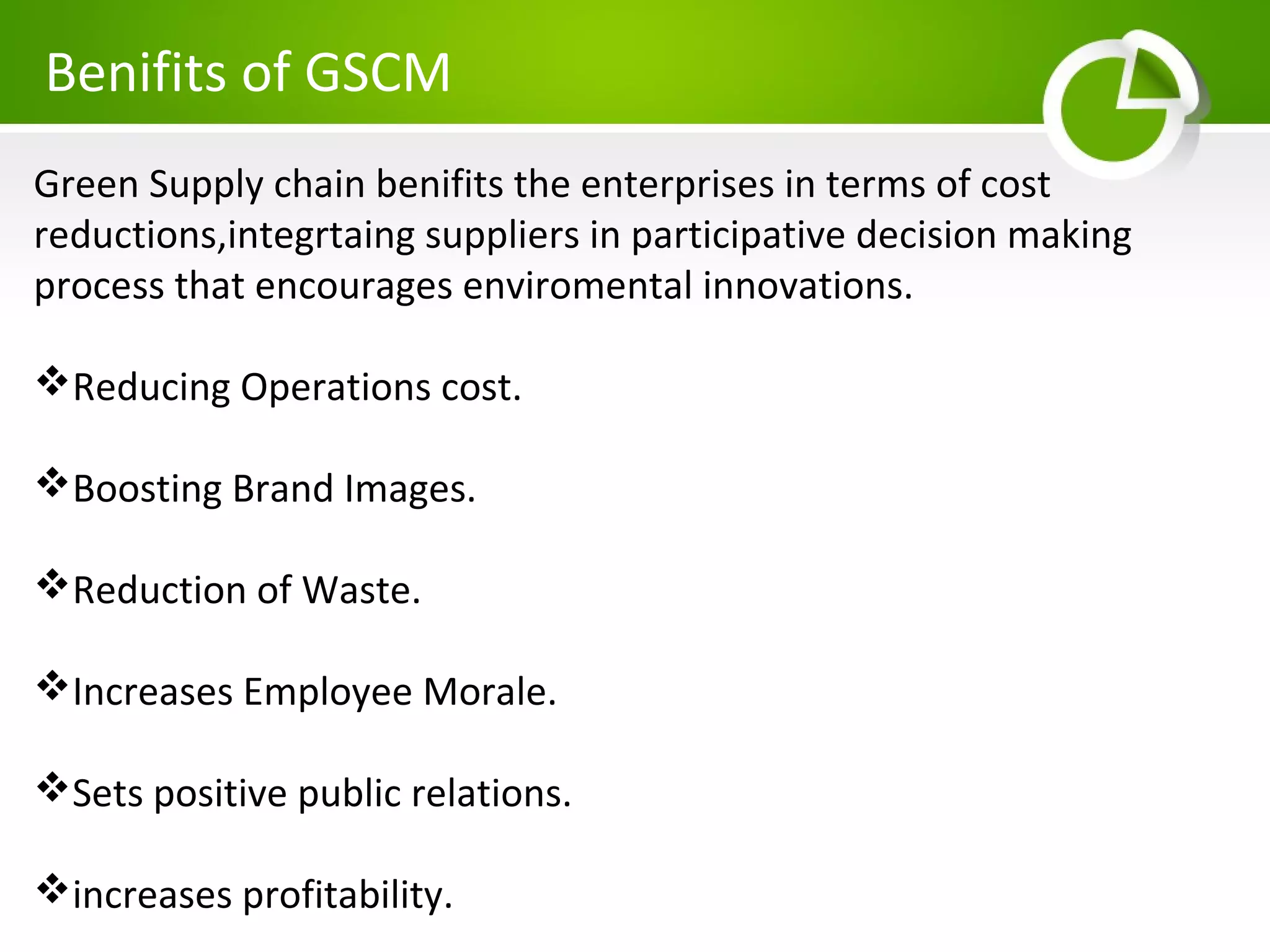 PPT On Green Supply Chain Managment | PPT