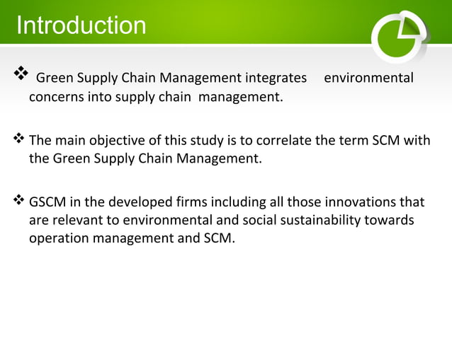 PPT On Green Supply Chain Managment | PPT