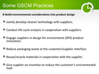 PPT On Green Supply Chain Managment | PPT