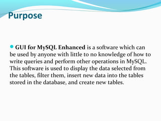 GUI for MySQL | PPT