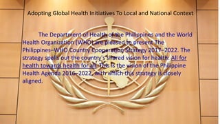 Existing Global Health Initiatives: Millennium Development Goals | PPTX