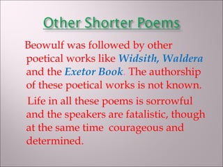 Ppt - History of English Literature - The Beginnings.... | PPT