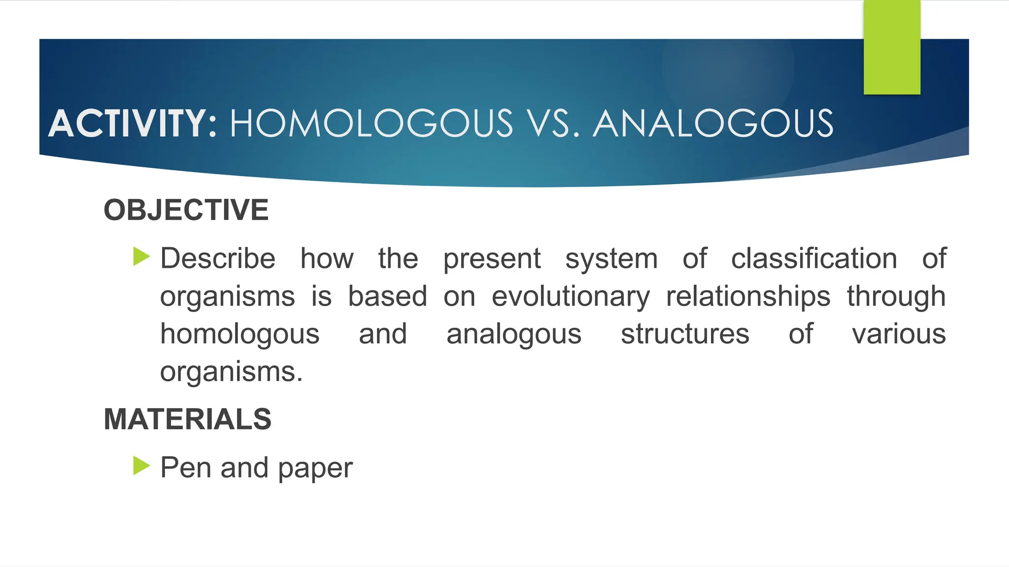 PPT - Homologous vs. Analogous structure | PPTX