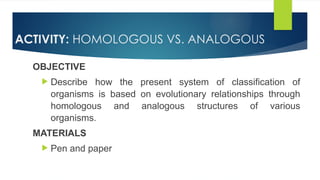 PPT - Homologous vs. Analogous structure | PPTX