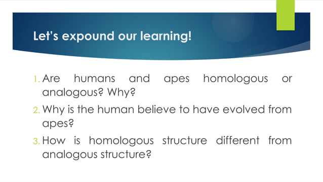 PPT - Homologous vs. Analogous structure | PPTX