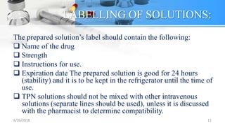 Total Parentral Nutrition-Hospital Pharmacy | PPTX