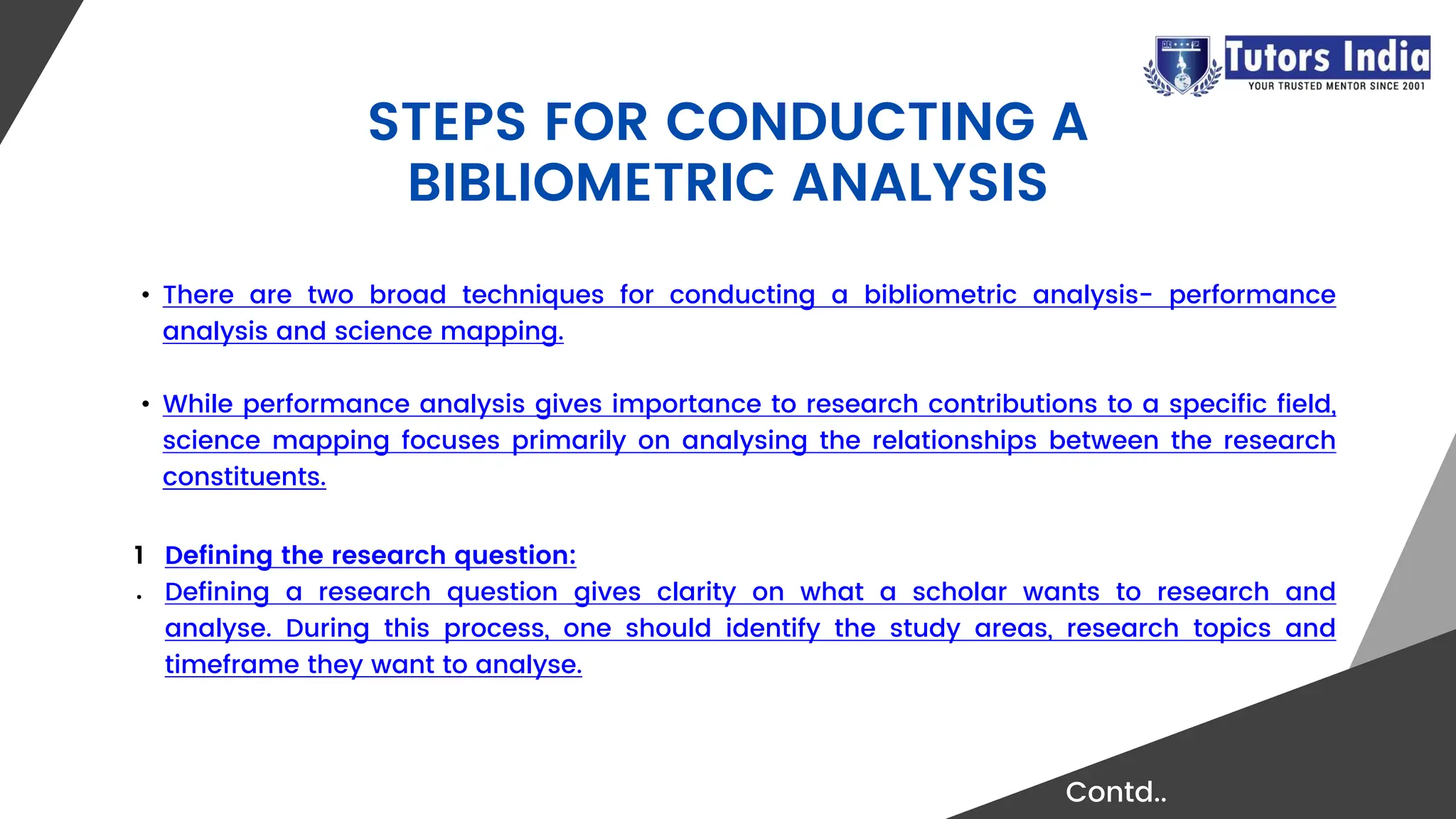 How to conduct a bibliometric analysis? | PPTX