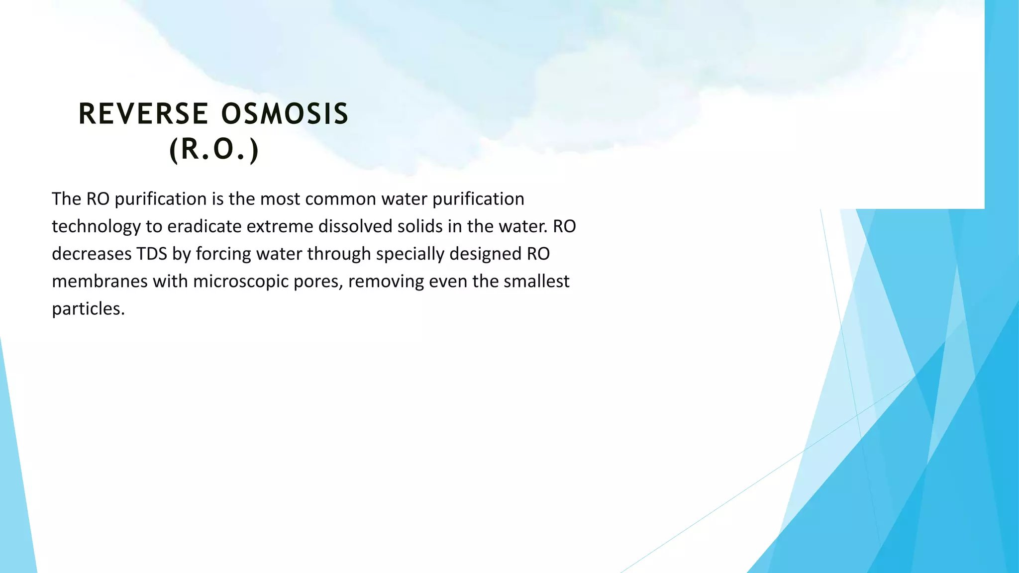How to Remove or Reduce TDS (Total Dissolved Solids) in Water | PPTX