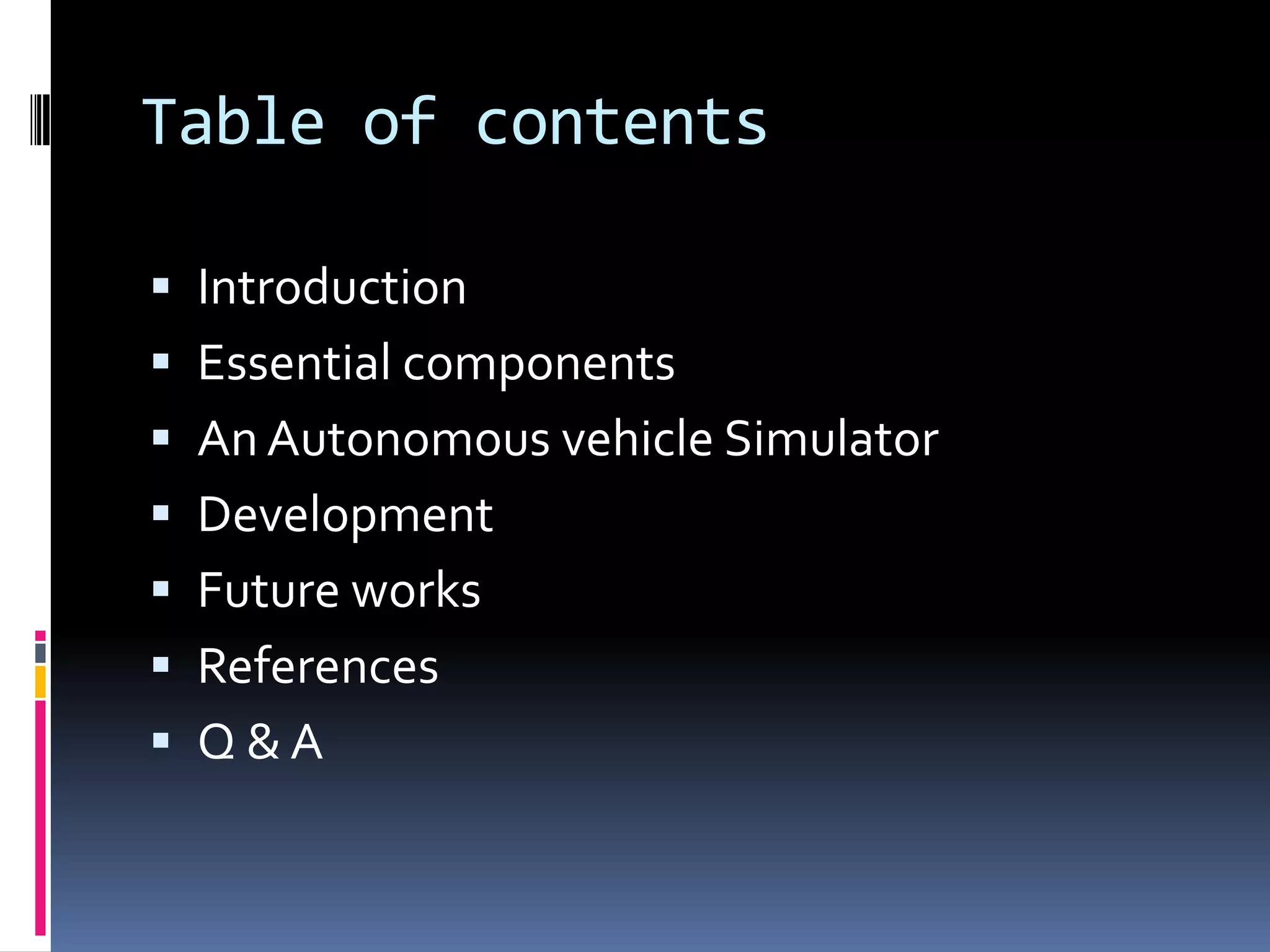 Autonomous Vehicle Simulation Project | PDF