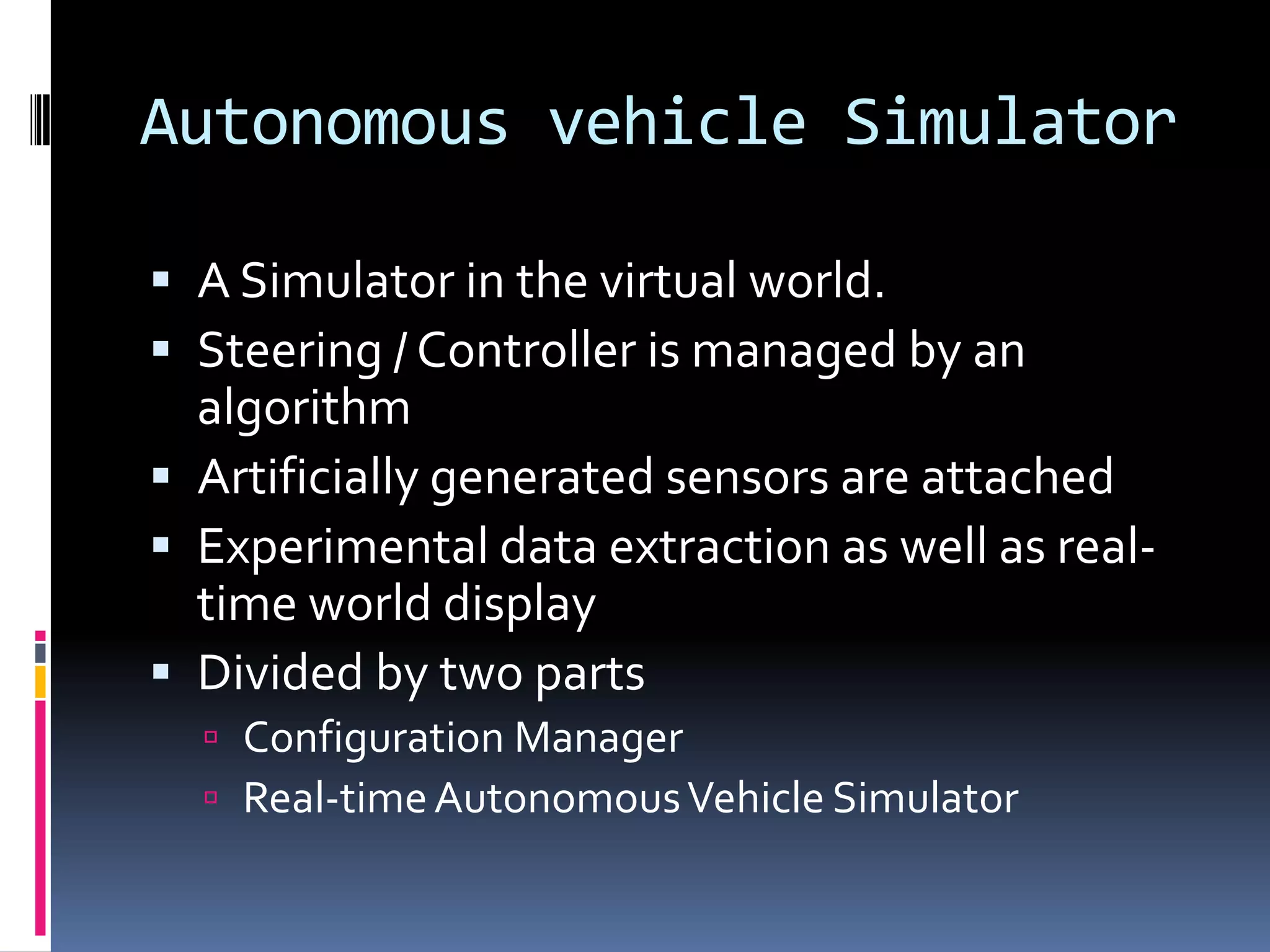 Autonomous Vehicle Simulation Project | PDF