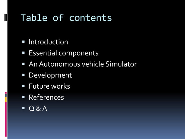 Autonomous Vehicle Simulation Project | PDF