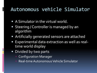 Autonomous Vehicle Simulation Project | PDF