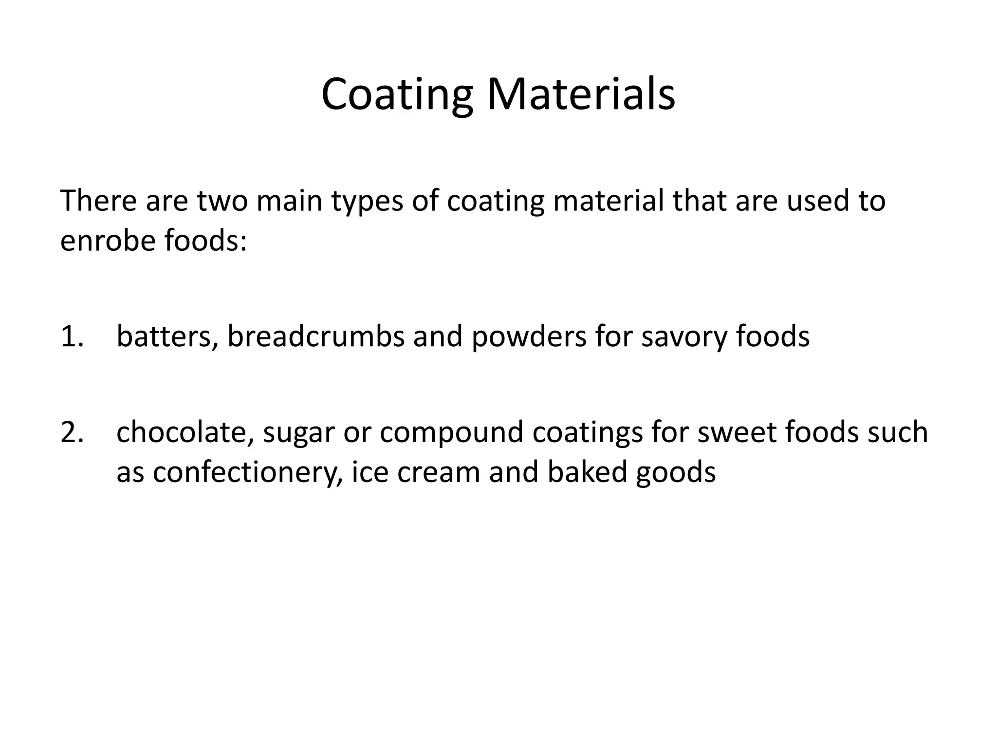 Coating, Enrobing and Packing | PPT