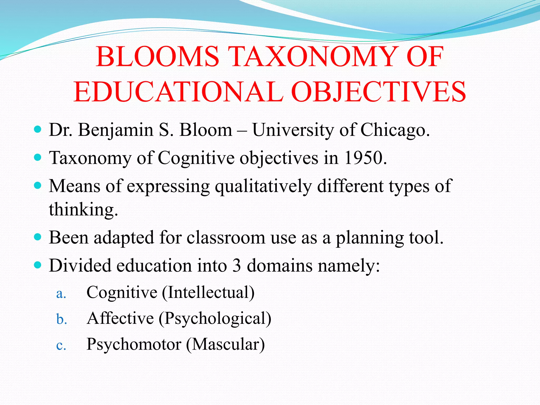 Ppt ii blooms | PPTX