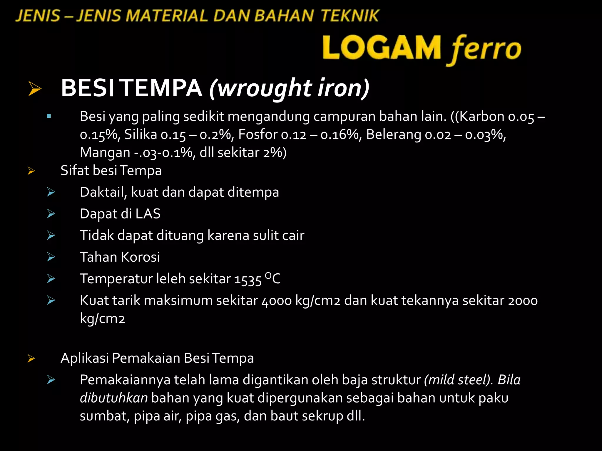 Jenis - Jenis Bahan Material | PPTX