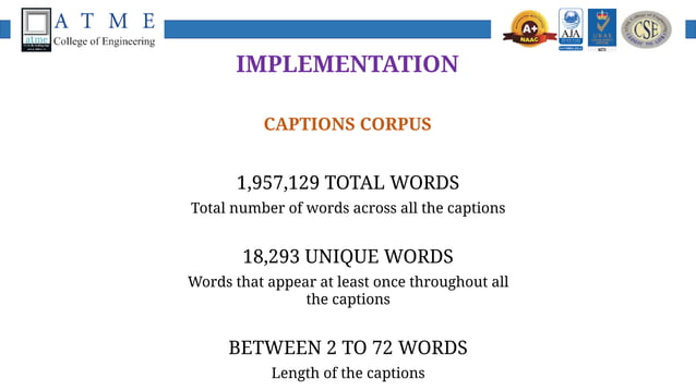 PPT Image Caption Generator mini project | PPT