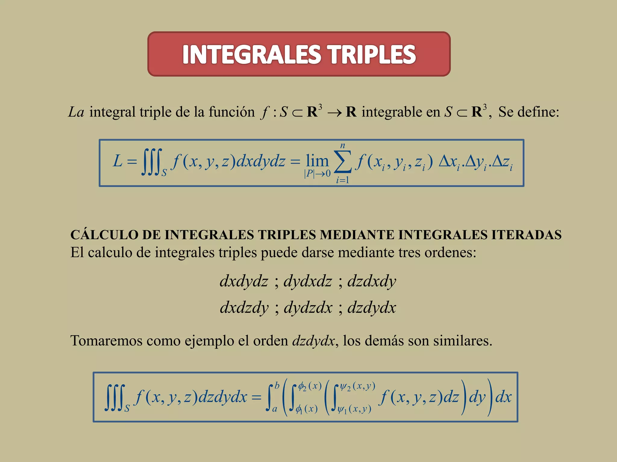 Ppt integrales triples | PPTX | Physics | Science