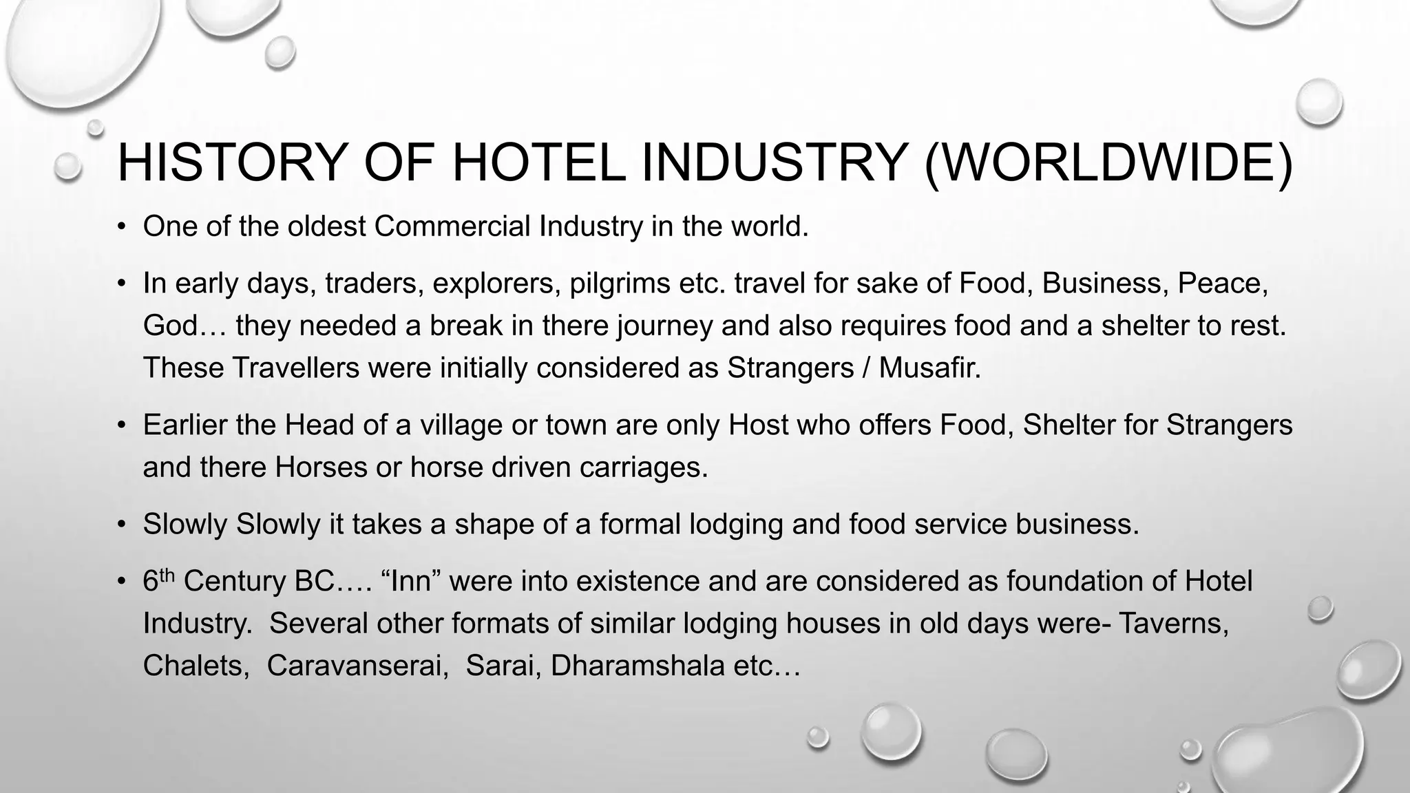 Introduction to hospitality--- History & Development of Hotel Industry ...
