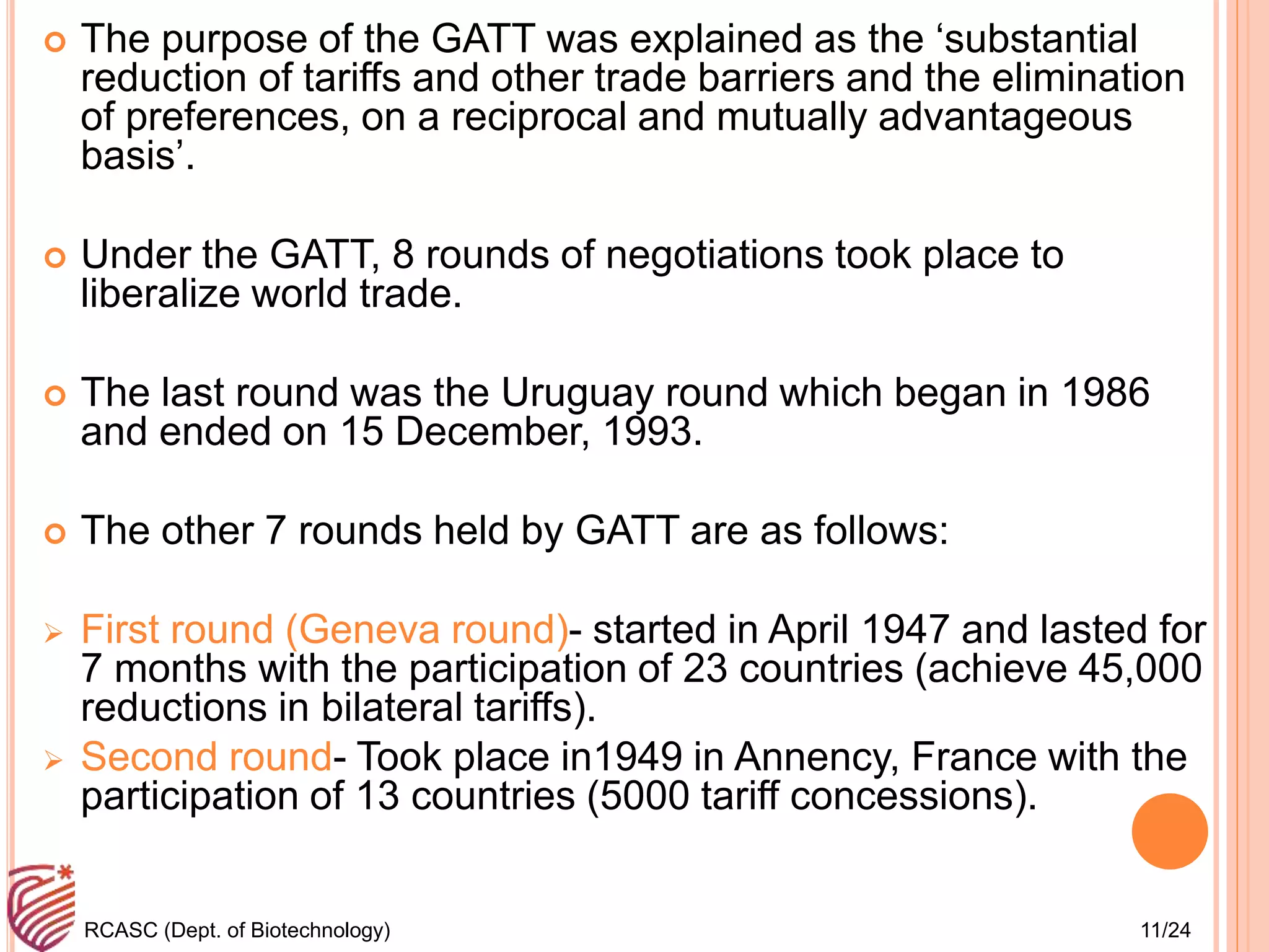 IPR-implications for India, WTO, WIPO, GATT, TRIPS | PPTX