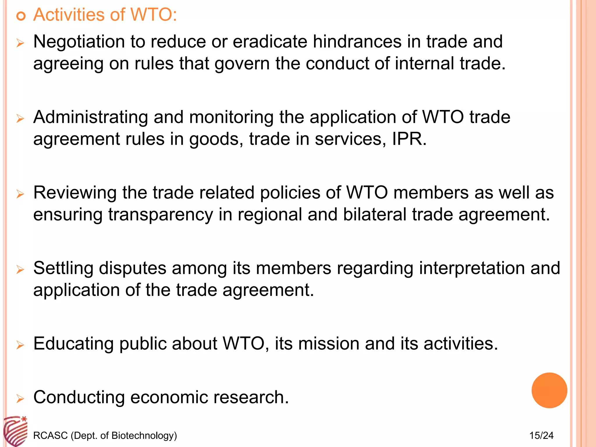 IPR-implications for India, WTO, WIPO, GATT, TRIPS | PPTX