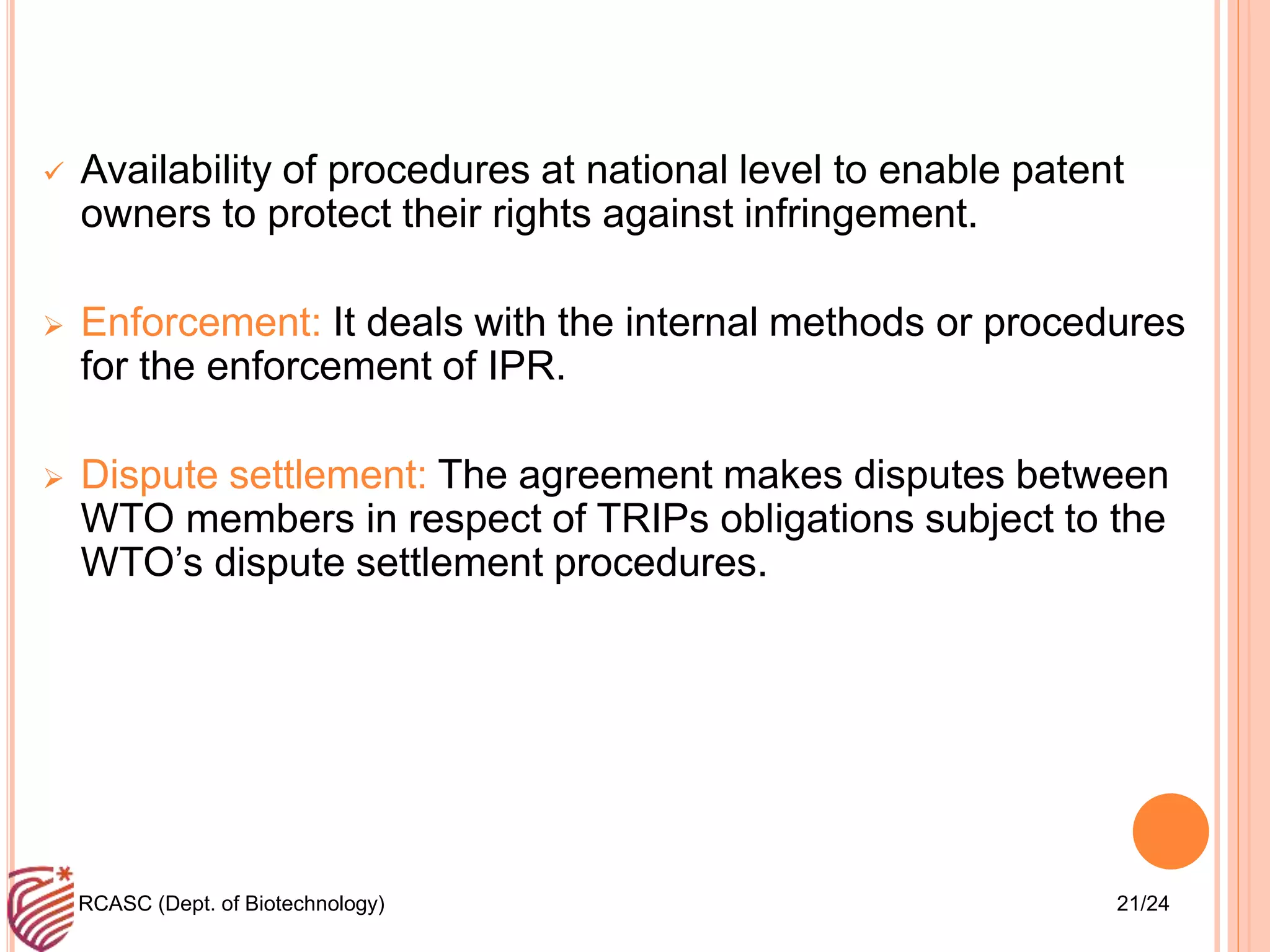 IPR-implications for India, WTO, WIPO, GATT, TRIPS | PPTX