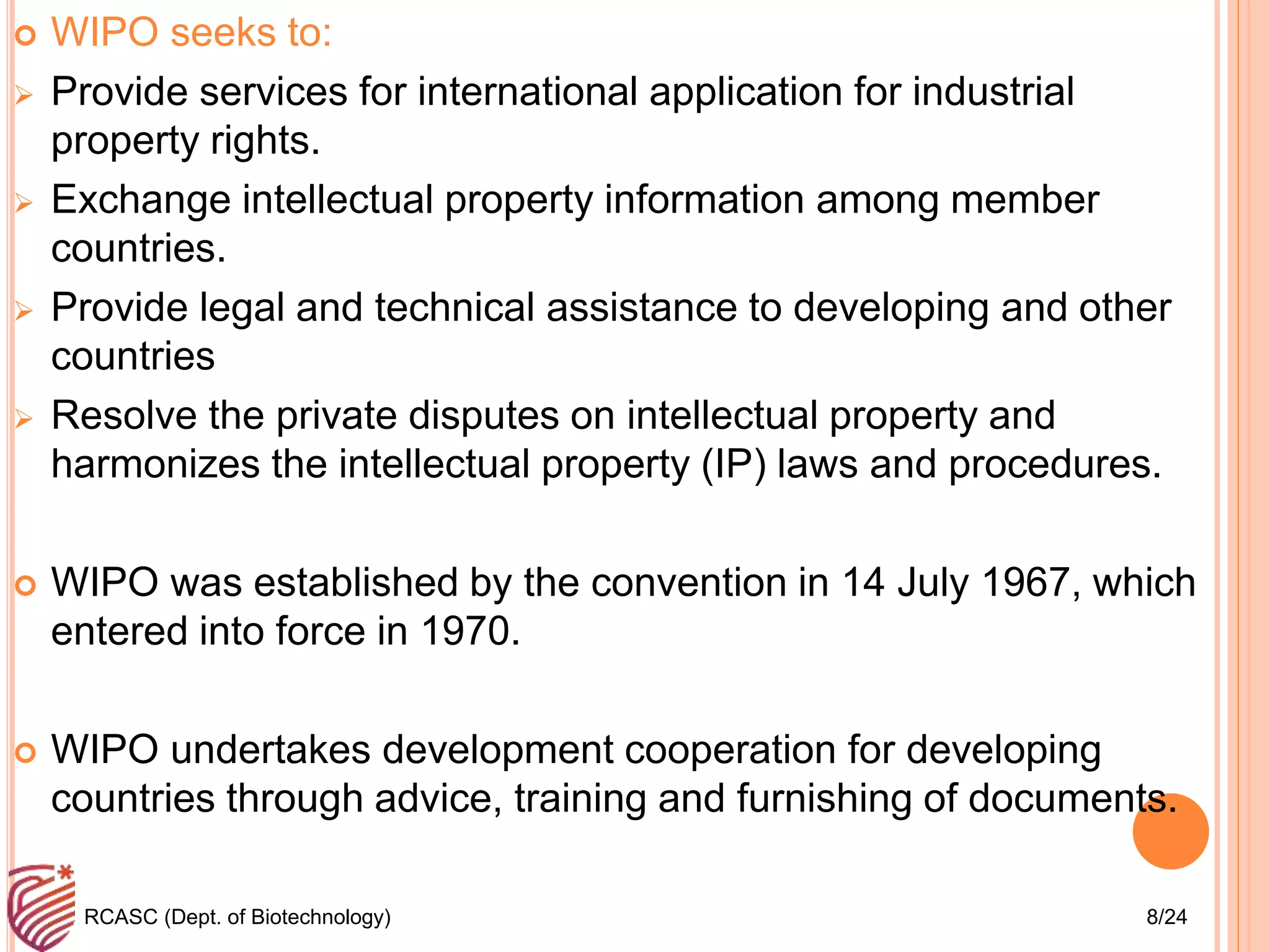 IPR-implications for India, WTO, WIPO, GATT, TRIPS | PPTX