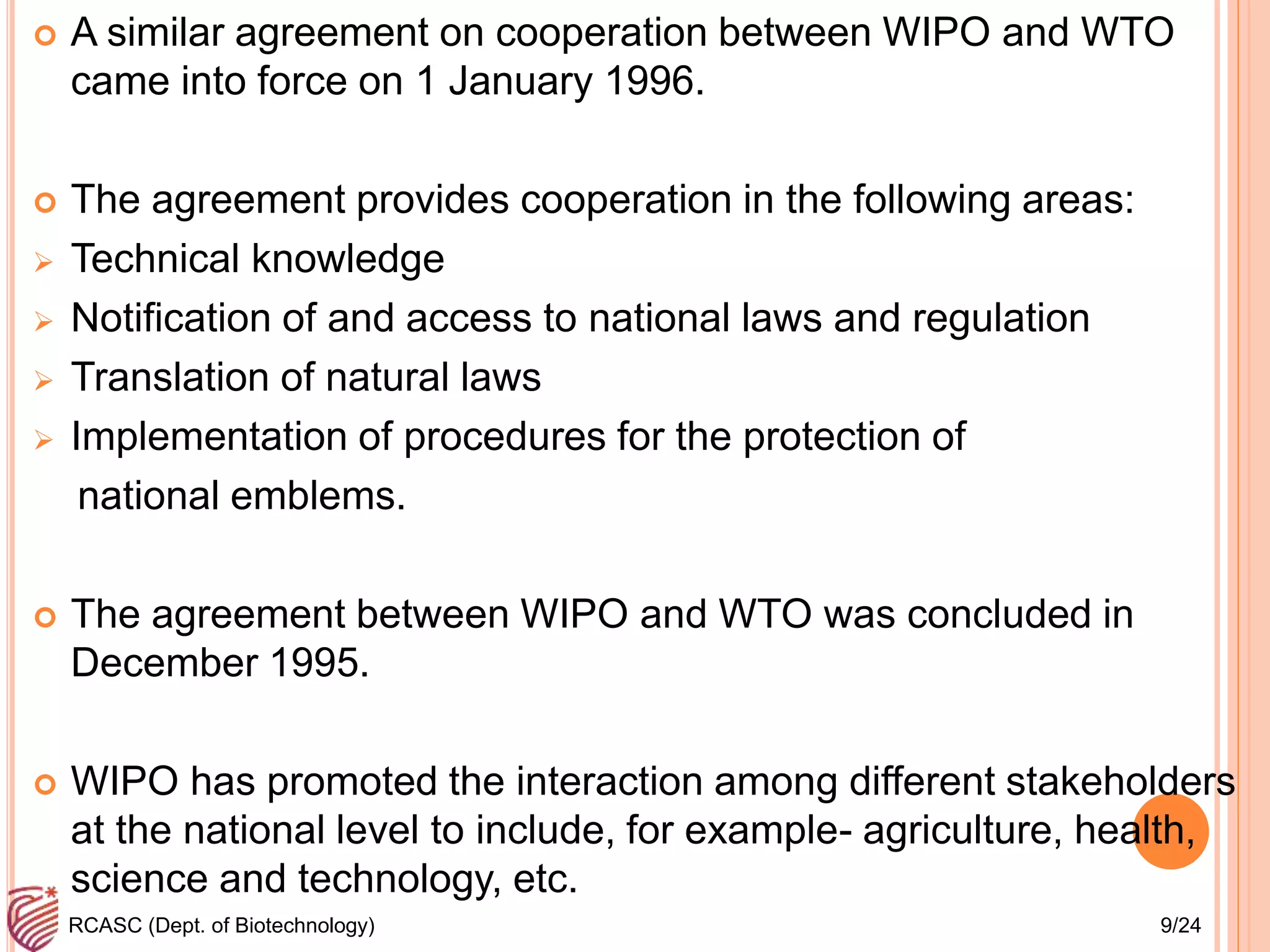 IPR-implications for India, WTO, WIPO, GATT, TRIPS | PPTX