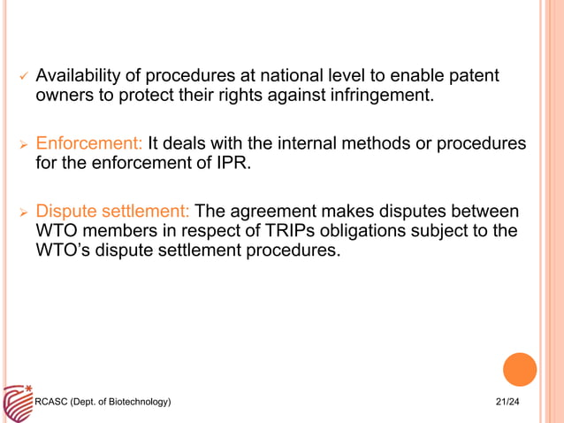 IPR-implications for India, WTO, WIPO, GATT, TRIPS | PPTX