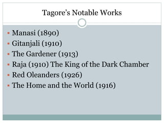 Rabindranath Tagore's short stories- Home Coming, Postmaster and Subha ...