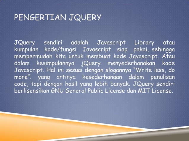 Ppt j query-rully-amrizal-1102412020 | PPT