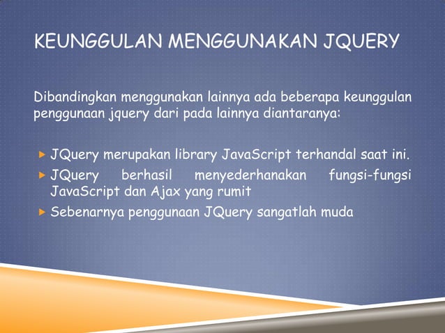 Ppt j query-rully-amrizal-1102412020 | PPT