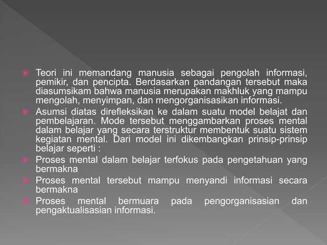 P teori belajar untuk program PAUD | PPT