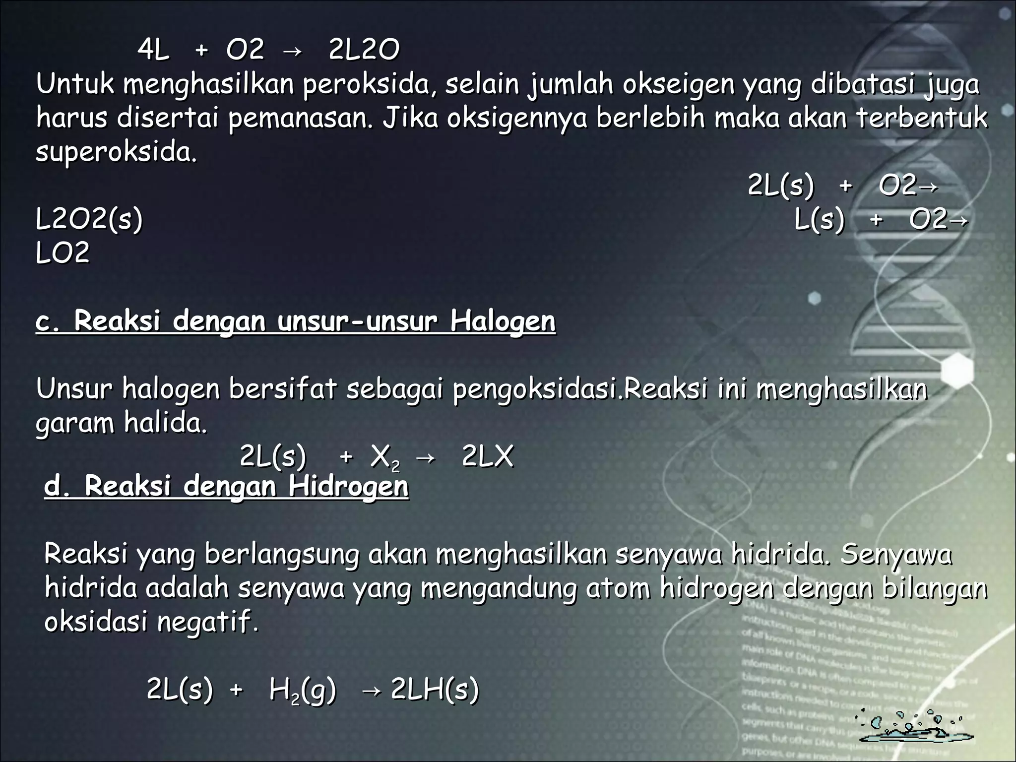 Ppt. kimia kelimpahan unsur dan unsur alkali (gol. 1) | PPT