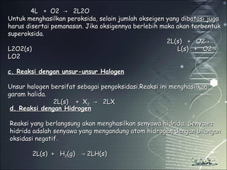 Ppt. kimia kelimpahan unsur dan unsur alkali (gol. 1) | PPT