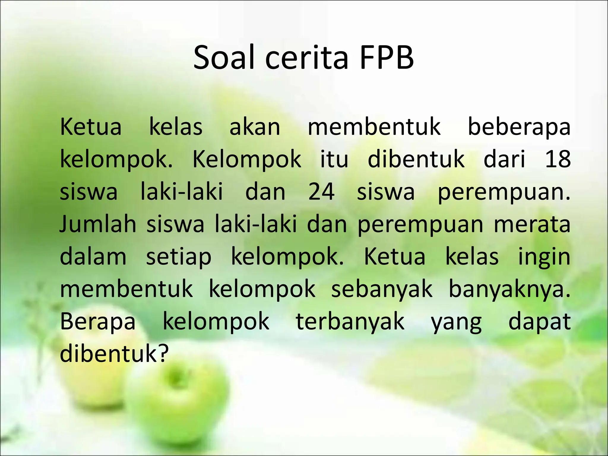 KPK dan FPB Materi Matematika untuk kelas VII | PPT