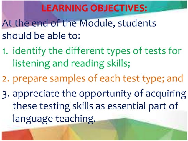 testing the receptive skills | PPTX | Standardized Testing ...