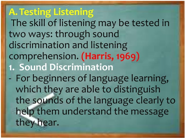 testing the receptive skills | PPTX | Standardized Testing ...