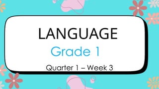 MATATAG LESSON PLAN GRADE 1 WEEK 3- MAKABANSA | PPTX
