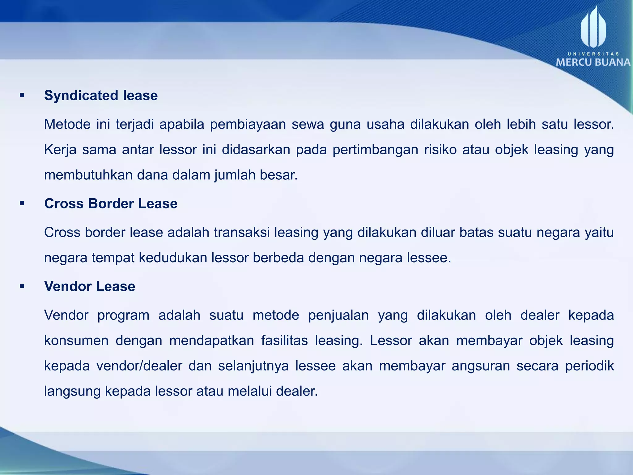 PPT Manajemen Keuangan - Leasing | PDF