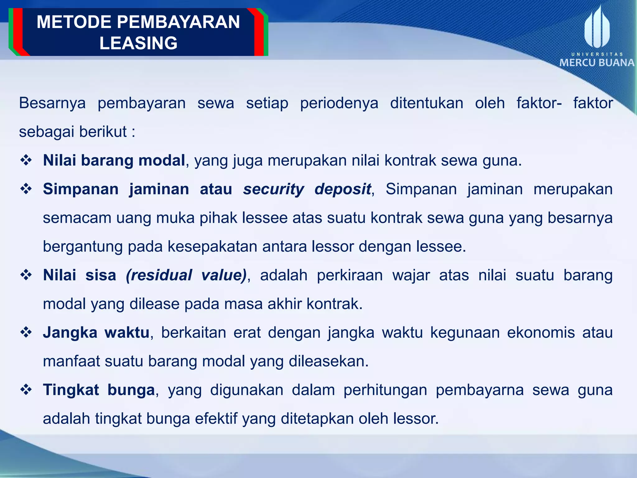 PPT Manajemen Keuangan - Leasing | PDF