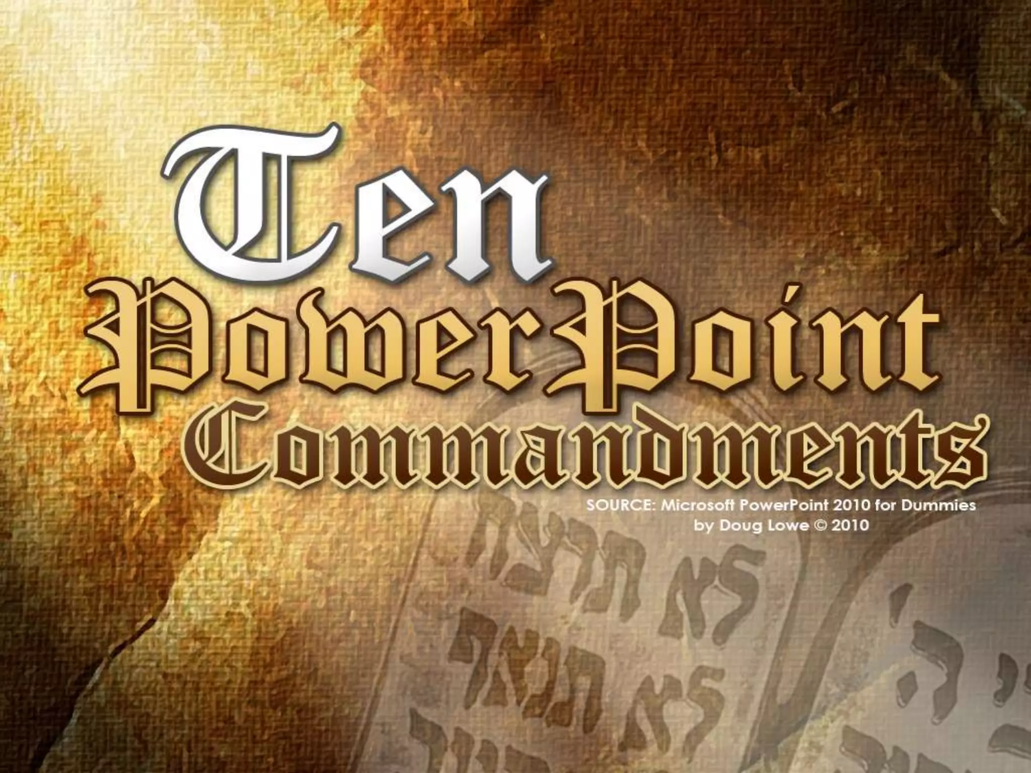 Ppt lesson-1-ten-pp-commandments-and-version-differences | PPTX