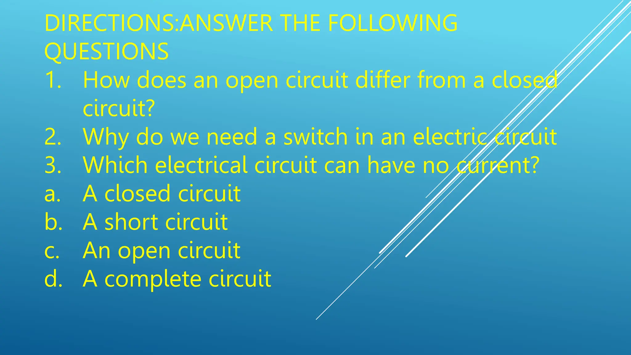 PPT Electric Circuits, Science for grade 5 | PPTX