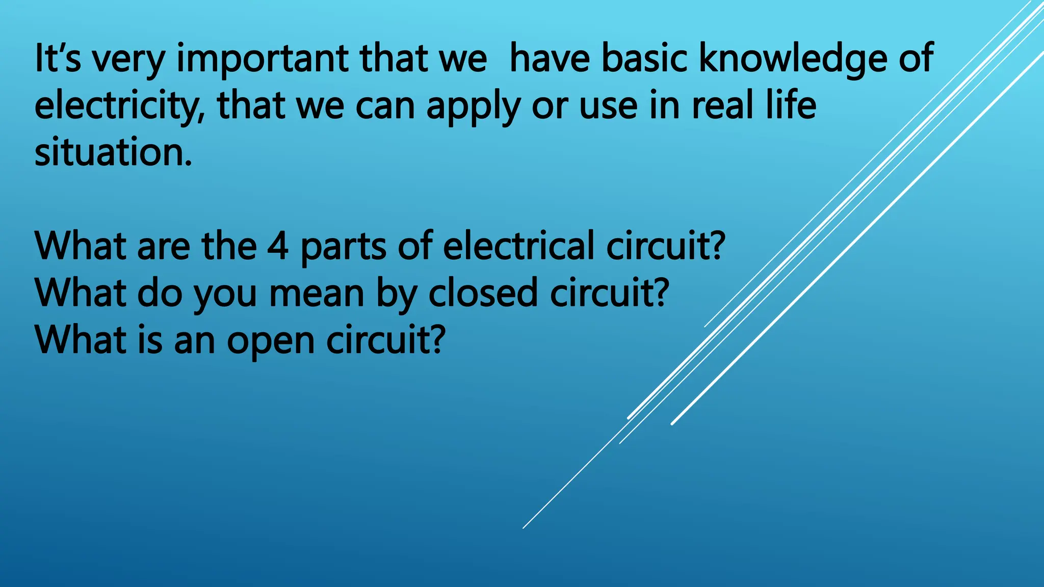PPT Electric Circuits, Science for grade 5 | PPTX