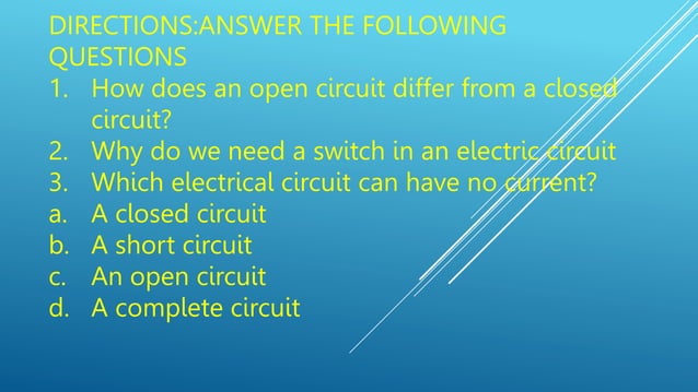 PPT Electric Circuits, Science for grade 5 | PPTX