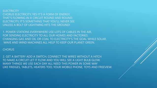 PPT Electric Circuits, Science for grade 5 | PPTX
