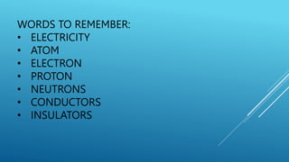 PPT Electric Circuits, Science for grade 5 | PPTX