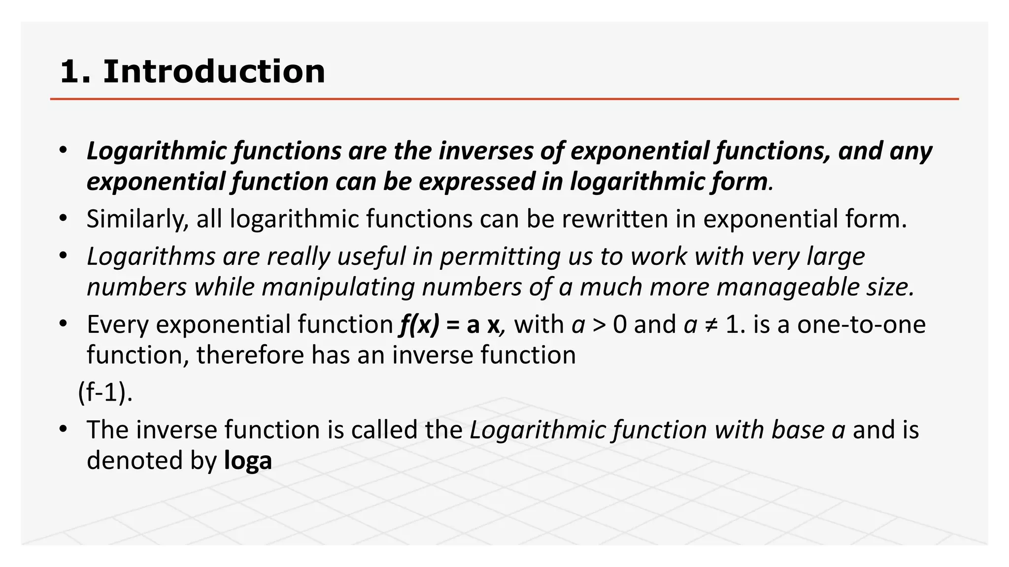 Chapter -3 Logarithms | PPTX | Chemistry | Science