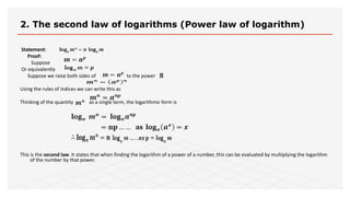 Chapter -3 Logarithms | PPTX | Chemistry | Science