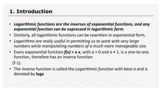 Chapter -3 Logarithms | PPTX | Chemistry | Science