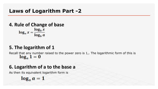 Chapter -3 Logarithms | PPTX | Chemistry | Science